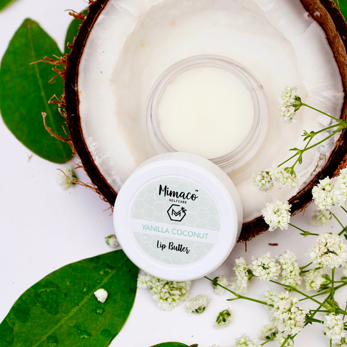 VANILLA COCONUT - Lip Butter with Shea butter and coconut oil, hydrate ...